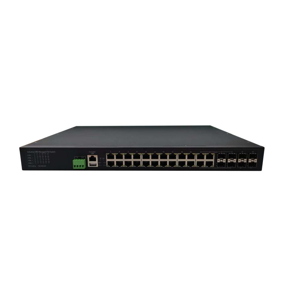 400W High Power High Security 28G Layer 3 Rackmount PoE Switch | WoMaster