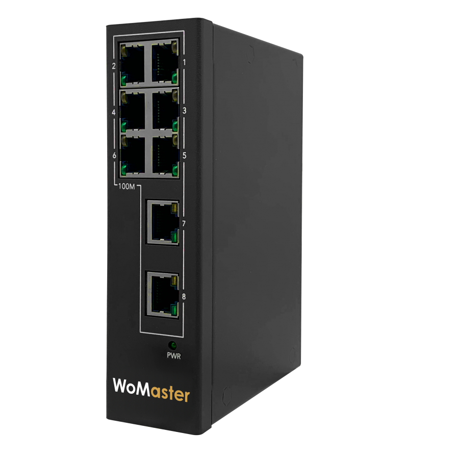 DS108A - Industrial 8-port unmanaged Ethernet switch | WoMaster