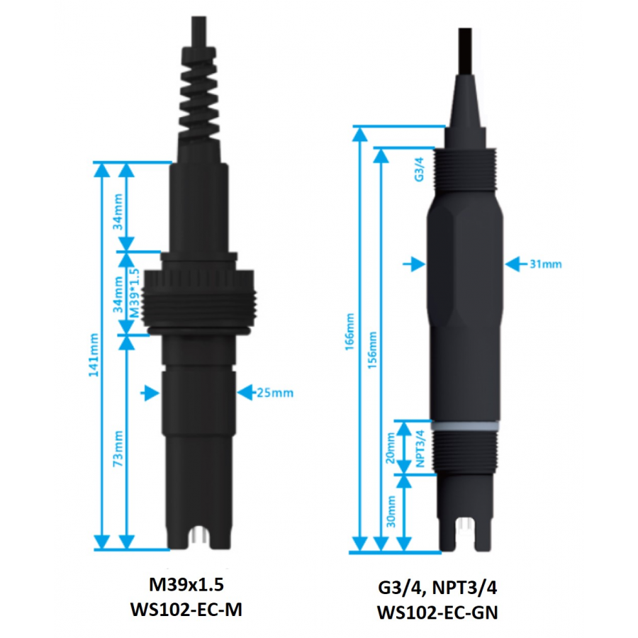 Modbus Water Electric Conductivity Sensor