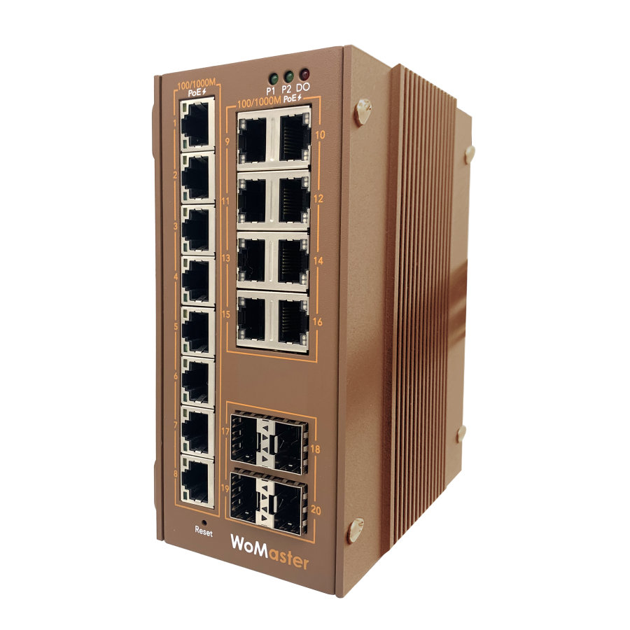DP620 - Industrial 16G PoE +4GF Layer 3 PoE Cyber Security Switch ...
