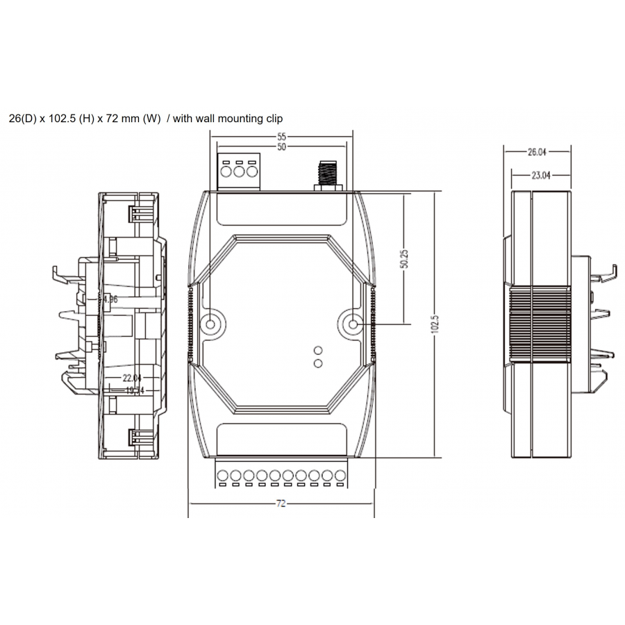 LoRaWAN Modbus Analog Input Output 0-10V 4-20mA PWM RS485 Converter